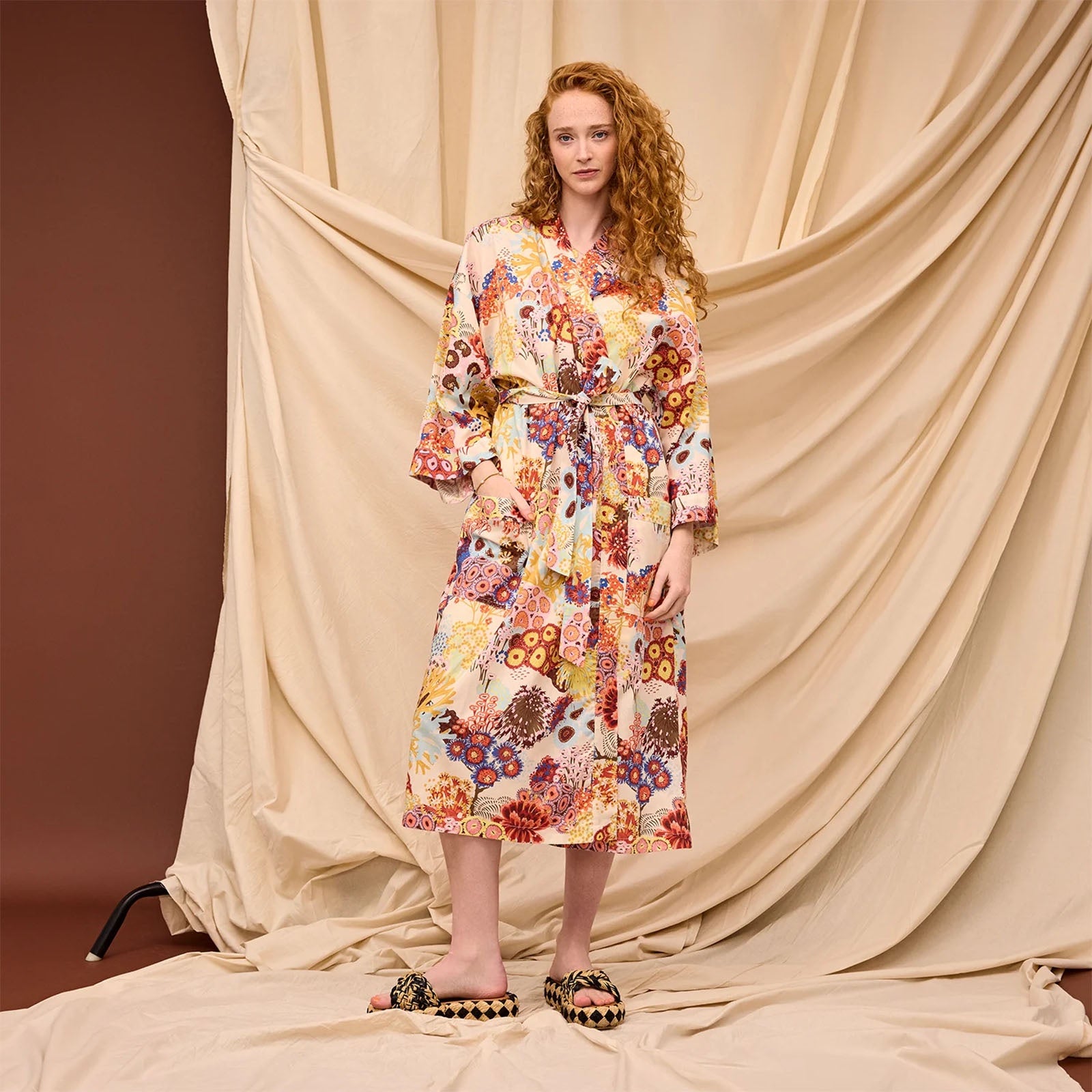 Cora Cotton Robe - Pearl – Cedar and Sage Daylesford