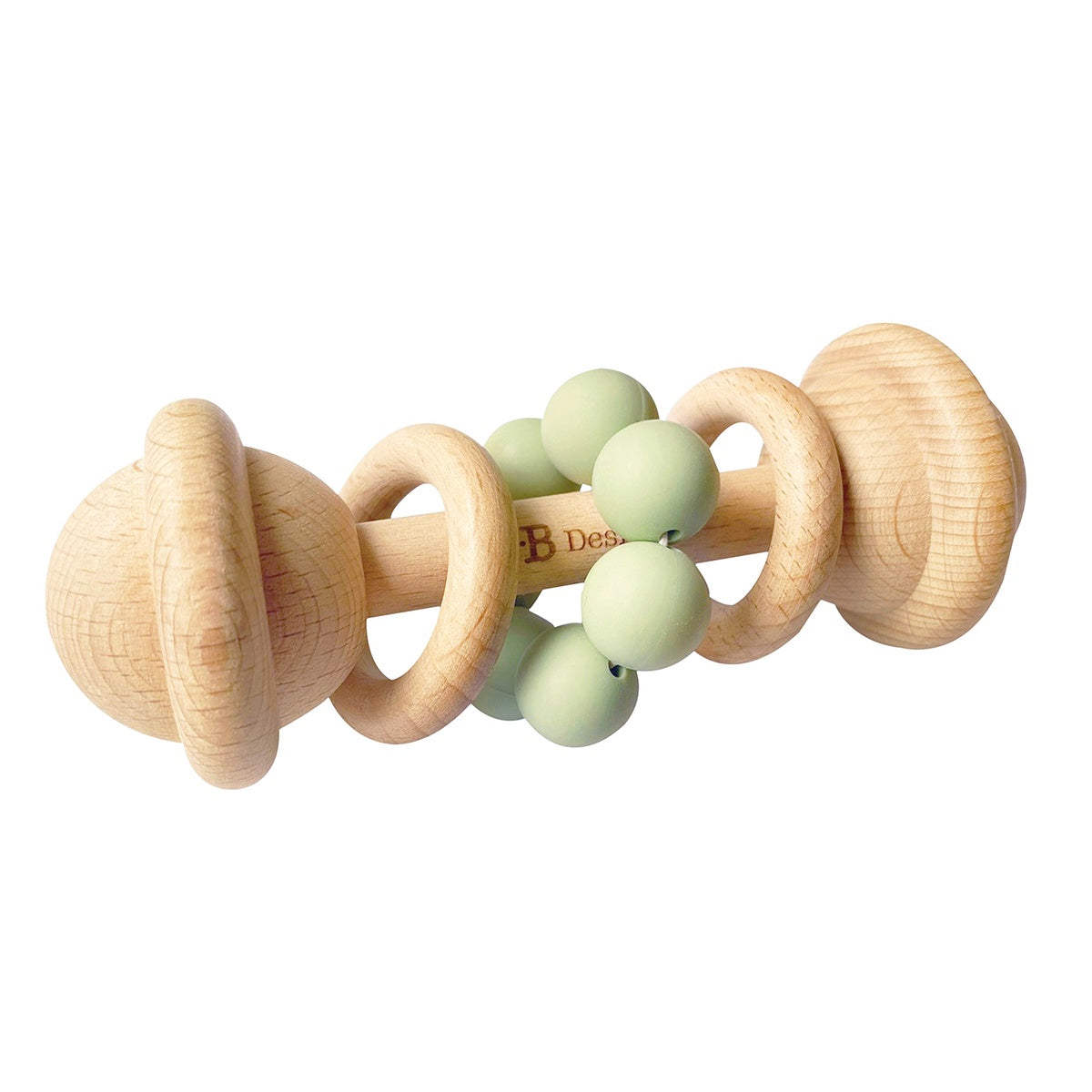 Mint Wooden Rattle Toy – Cedar and Sage Daylesford